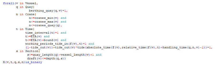 Simultaneous optimization of seaside operations using FICO Xpress